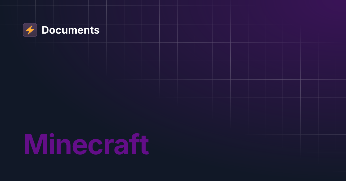 Minecraft | Documents