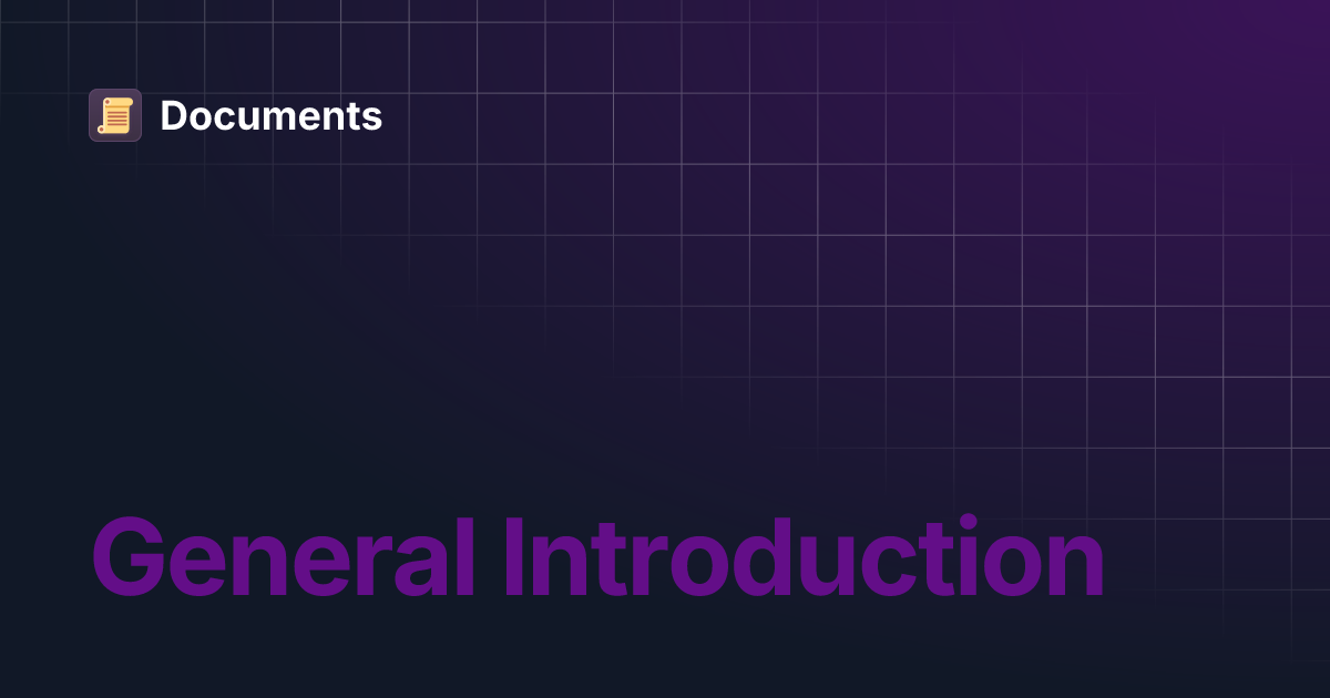 General Introduction | Documents